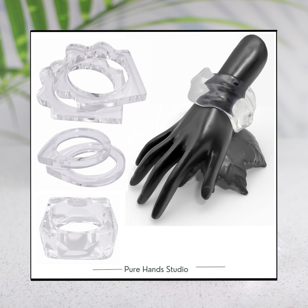Diaphanus Collection: Handmade Clear Acrylic Bangles in Circular ...