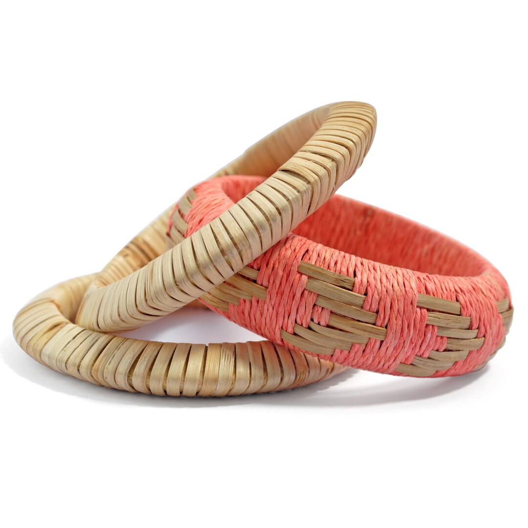 Pure Hands Pink Belle Sustainable Handmade Natural Cane & Pink Twisted ...