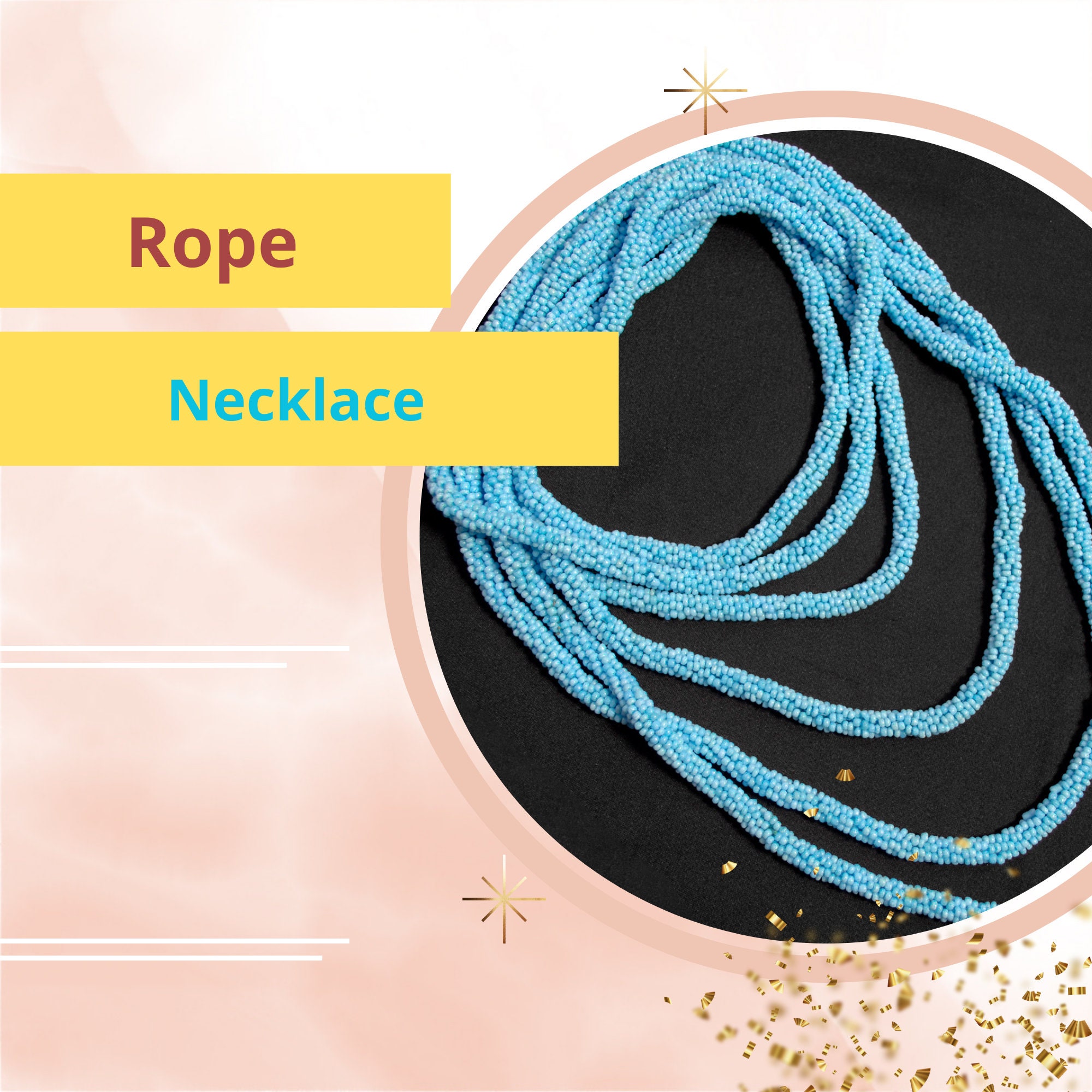 Handcrafted Seed Beads Rope Necklace Buttercup Yellow Green - Etsy