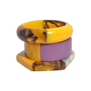 Timeless Radiance Collection - Artisan Resin Bangle Sets in Elegant Shapes and Colors by Pure ...