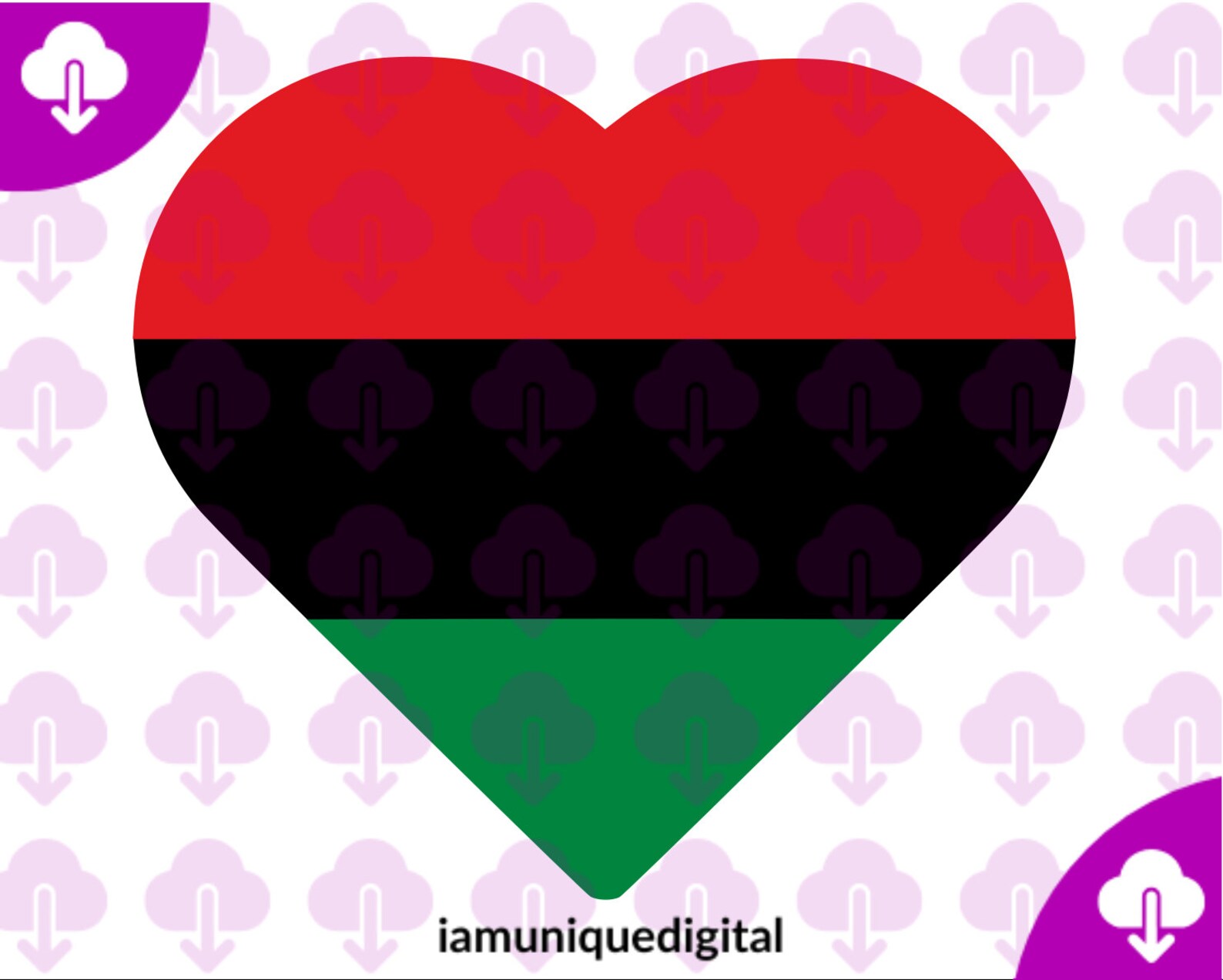 Africa Flag Heart PNG, Pan-african Flag SVG, Africa Svg, Black History ...