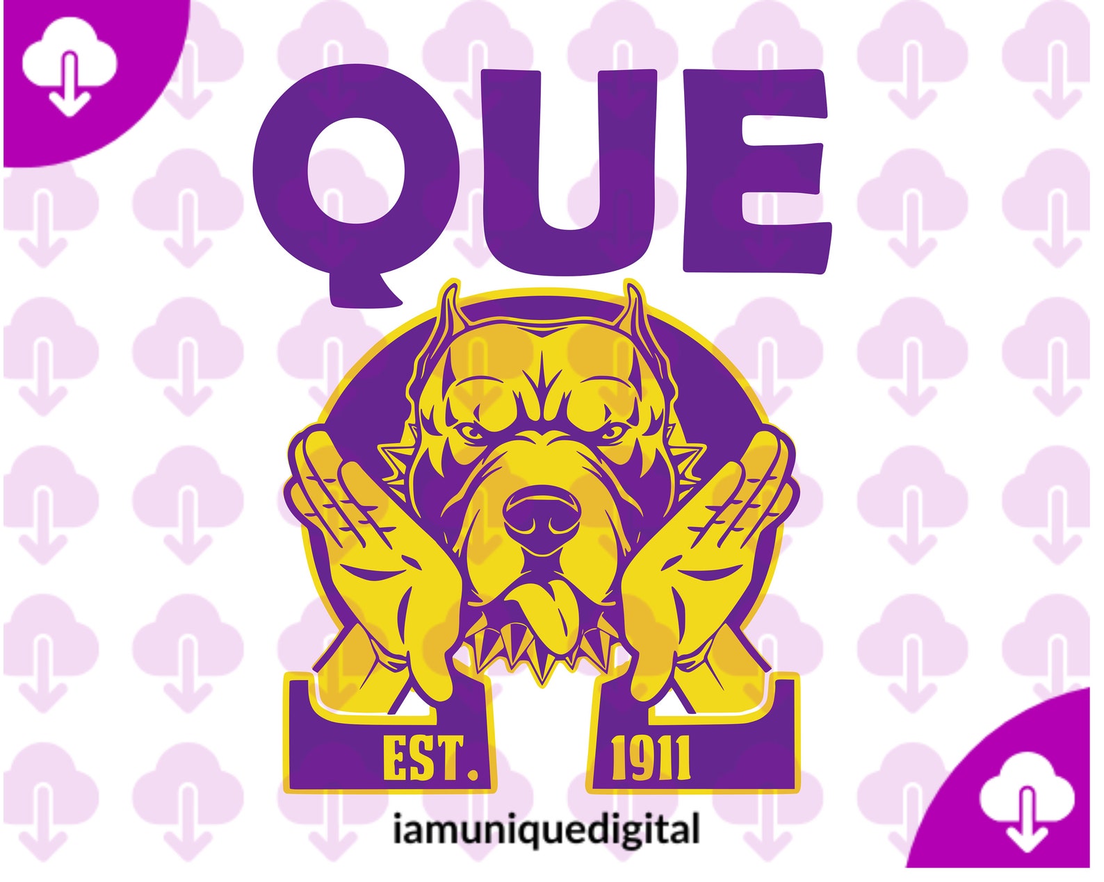 Omega Psi Phi Que Dog Digital Download, Svg, Png, Cricut, Silhouette ...
