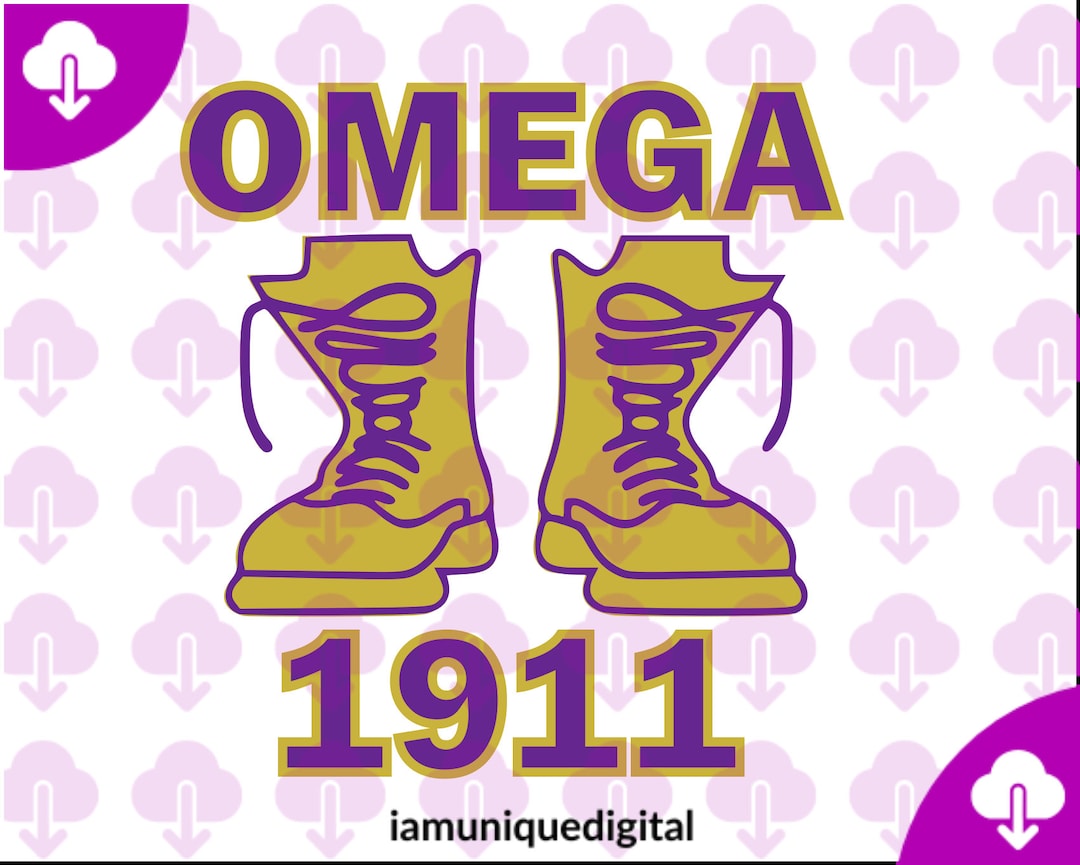 Omega Psi Phi Boots Digital Download, Gold Boots Cut File, Que Dog SVG ...
