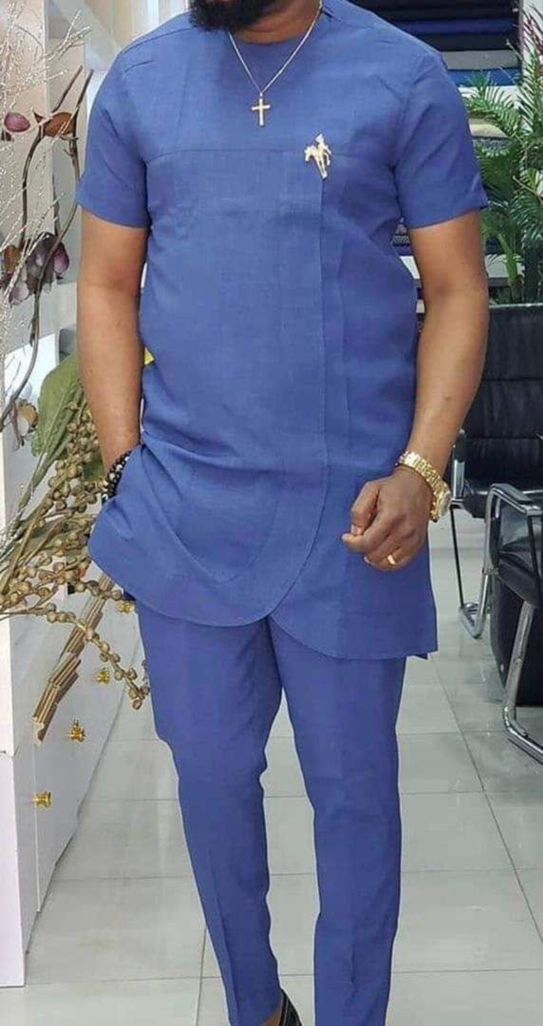 Mens African Dashiki Set - Matching Shirt and Pants With Free DHL ...