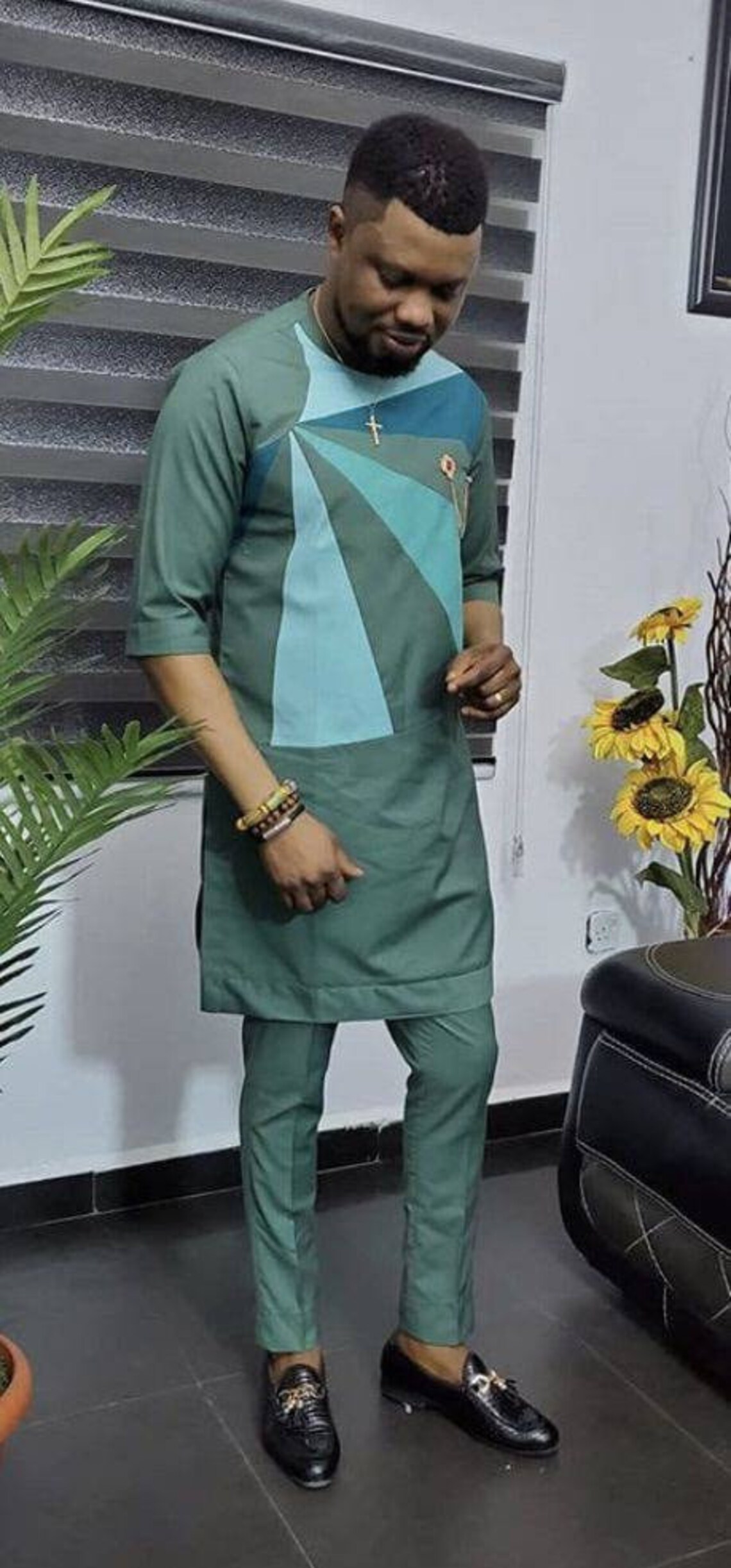 Traditional African Dashiki Set Mens Wedding or Special Occasion Shirt ...