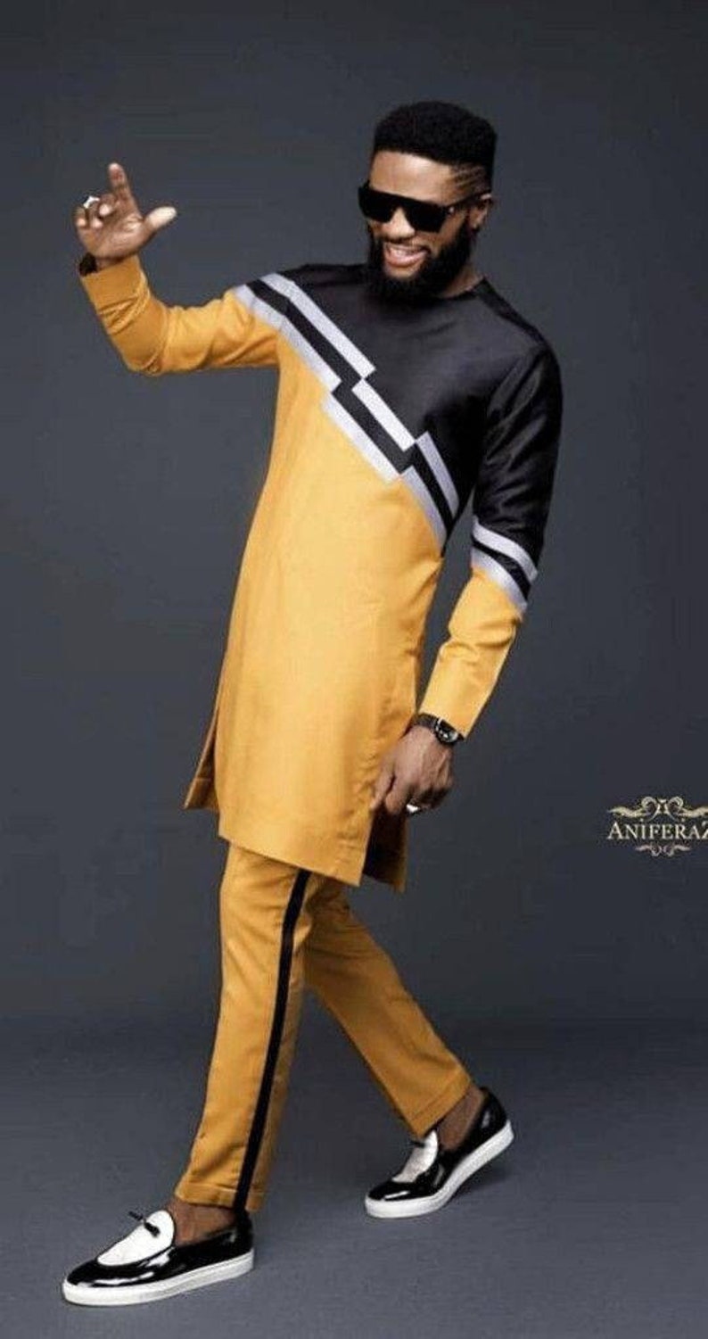 Authentic African Dashiki Set for Men Wedding or Groom Suit Matching ...