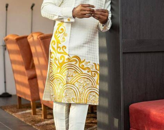 Traditional African Wedding Suit for Men Groom and Groomsmen Senator ...