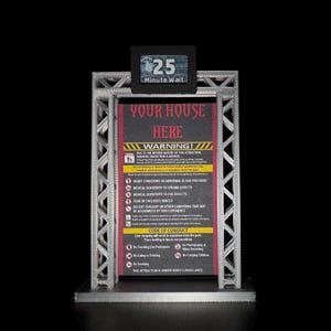 HHN House Entrance Portal Wait Sign Ornament Inspired by - Halloween ...