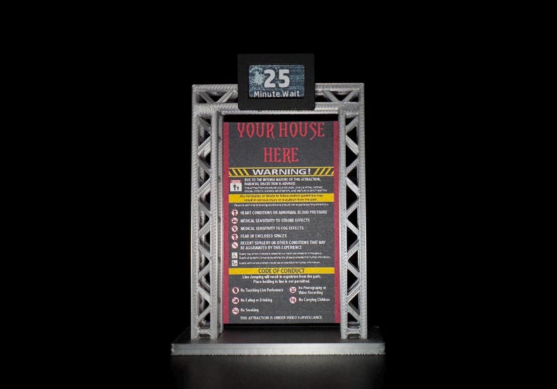HHN House Entrance Portal Wait Sign Ornament Inspired by - Halloween ...