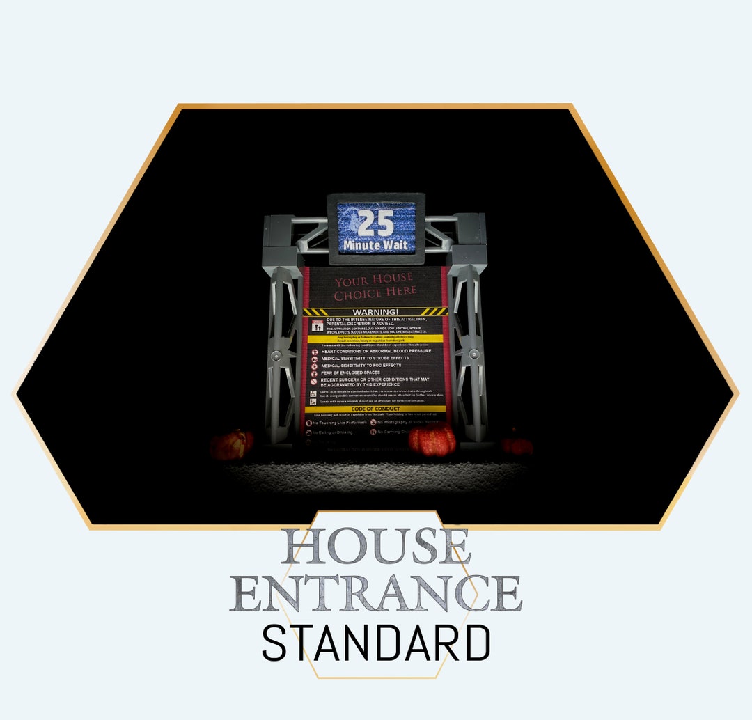 HHN House Entrance Portal Wait Sign (standard) Inspired by - Halloween ...