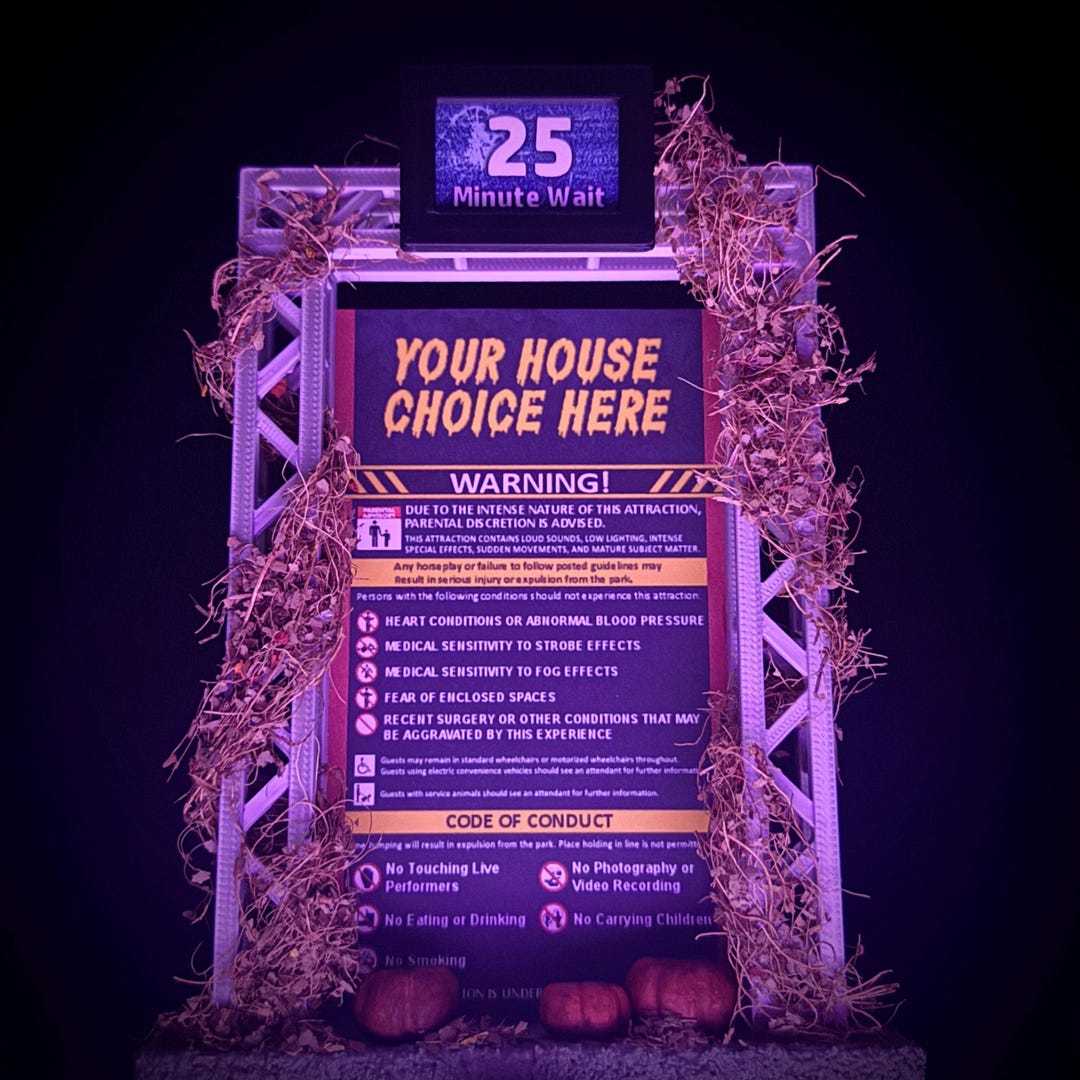 HHN House Entrance Portal Wait Sign UPDATED VERSION - Inspired by ...