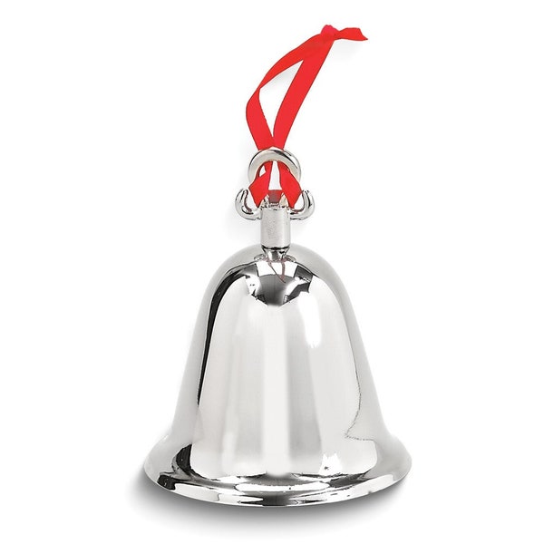 Silver Bell Ornament - Etsy