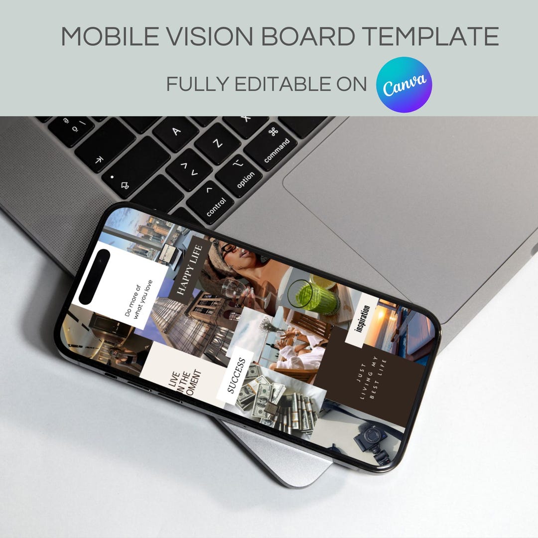 Mobile Vision Board Template | Manifestation & Goal Setting | Vision ...