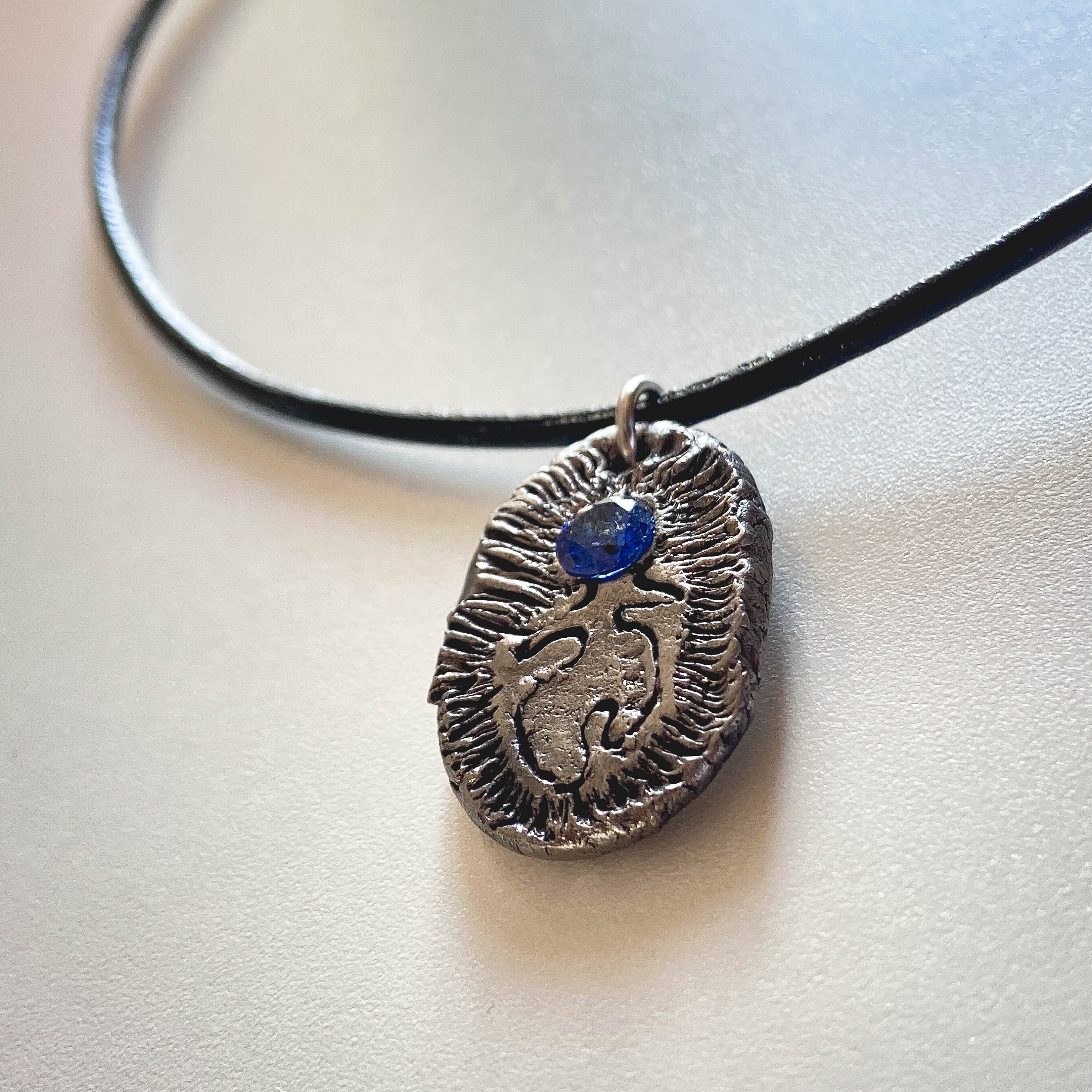 Mari Medallion and Blue Sapphire, Basque Mythology, Euskal Mitologia - Etsy