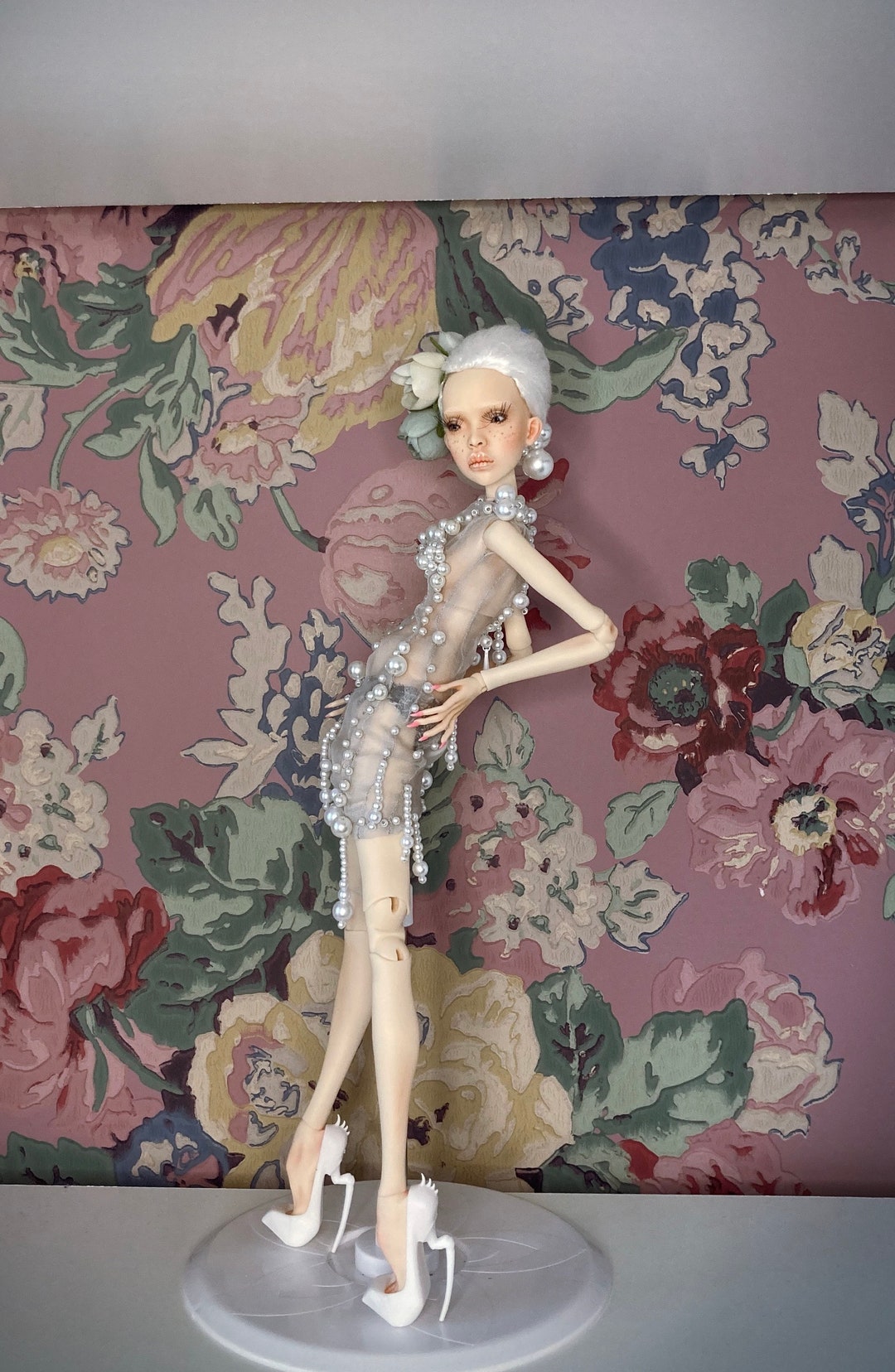 Silk Organza and Pearls Dress for Popovy BJD - Etsy
