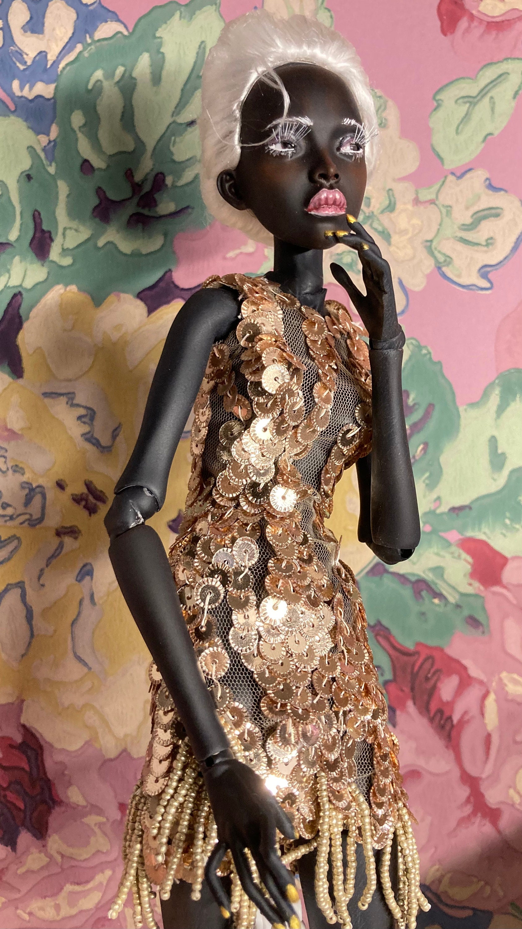 Hand Embroidered Fish Scale Dress for Popovy BJD - Etsy