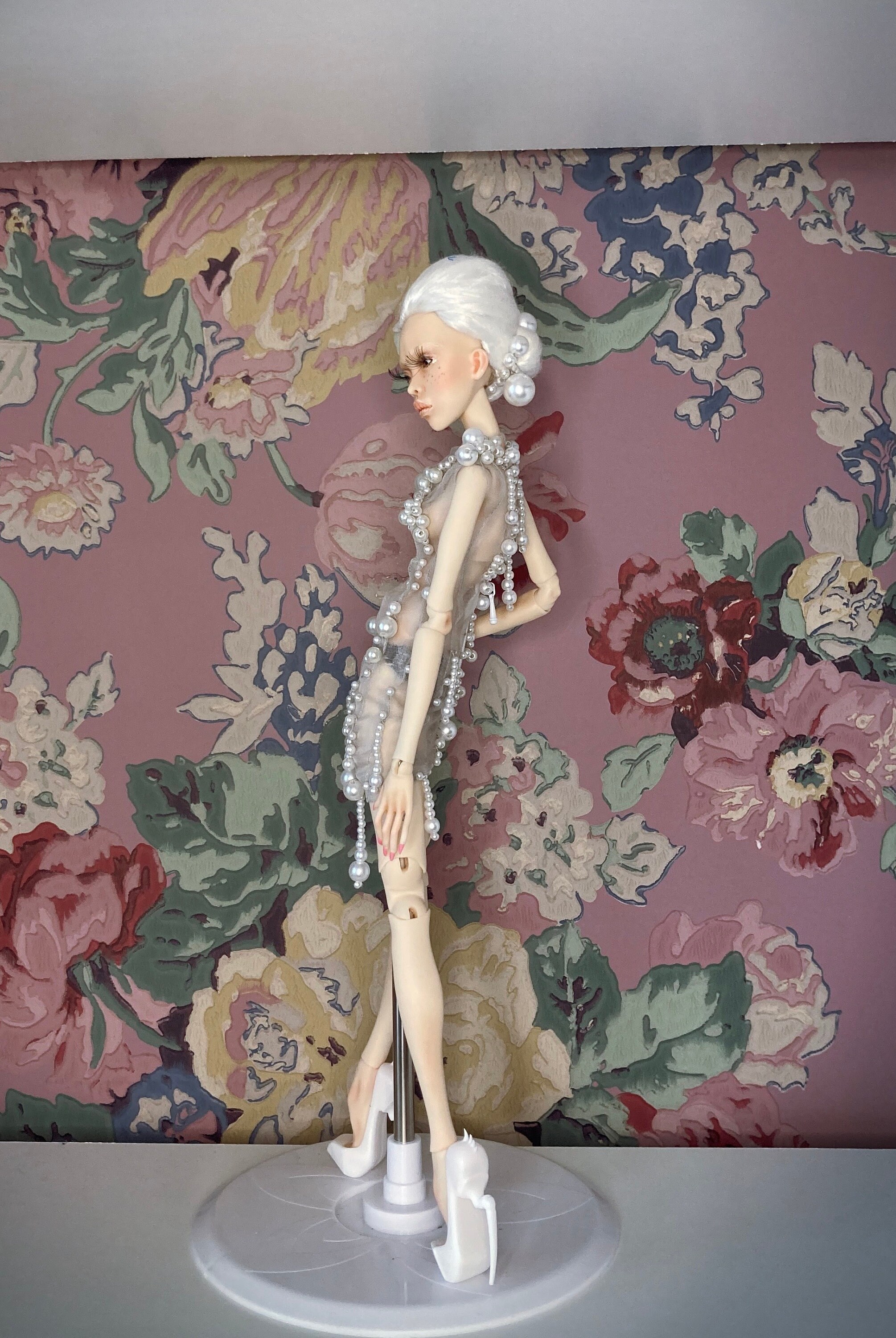 Silk Organza and Pearls Dress for Popovy BJD - Etsy