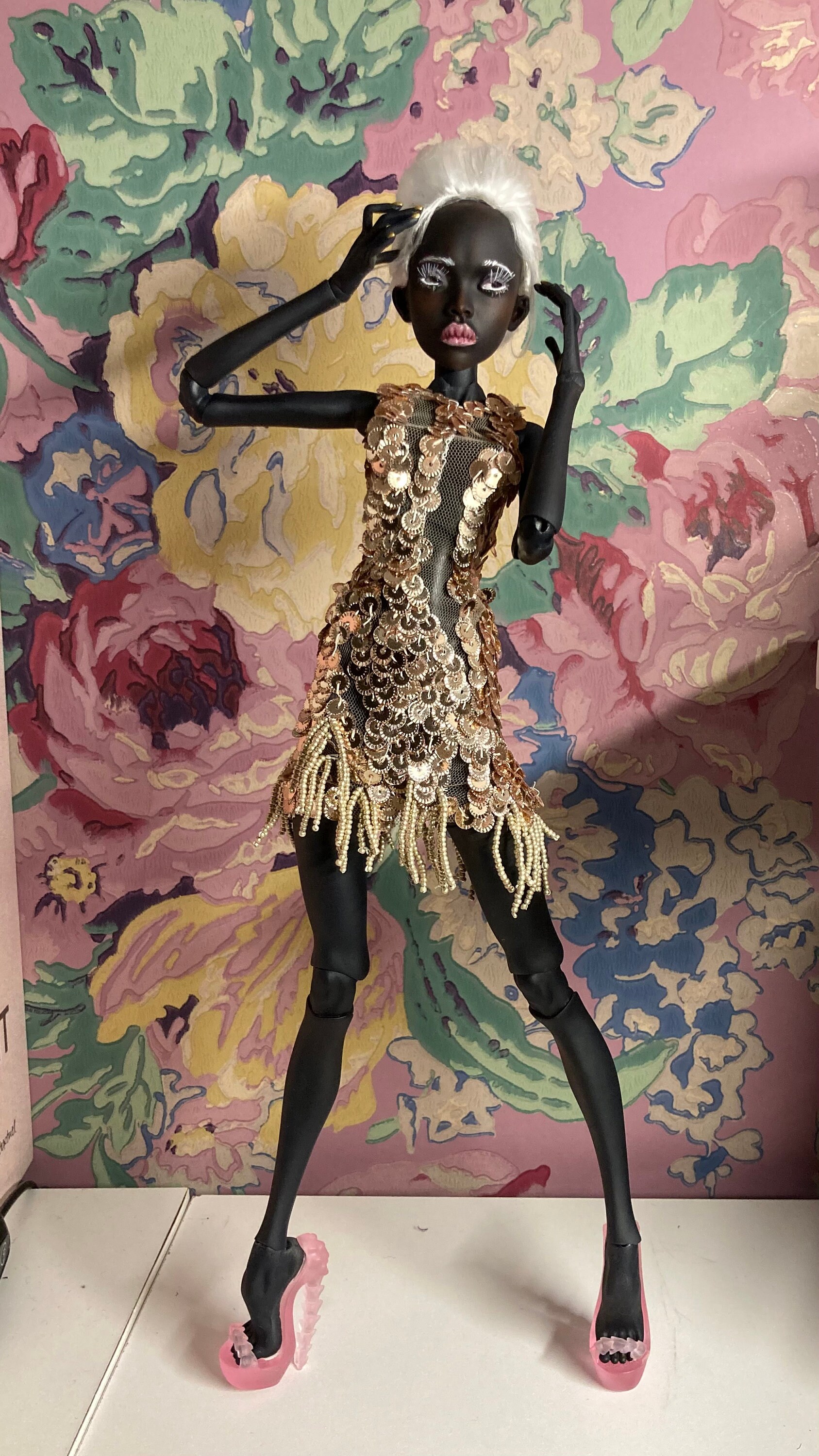 Hand Embroidered Fish Scale Dress for Popovy BJD - Etsy