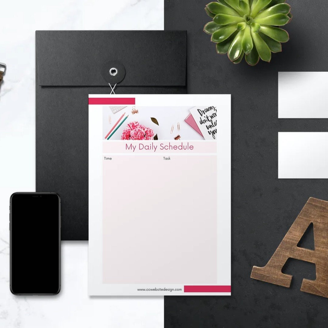 Canva Daily Schedule Template Printable - Etsy