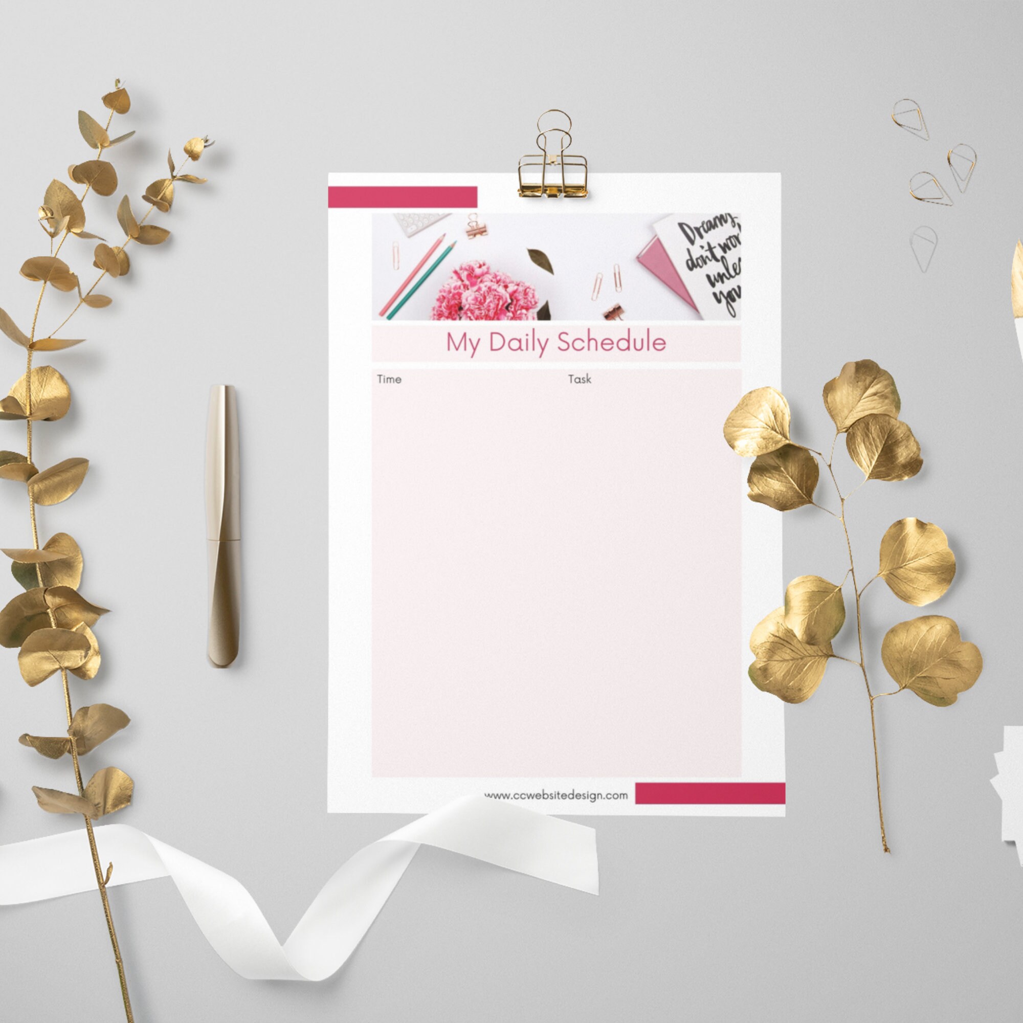 Canva Daily Schedule Template Printable - Etsy