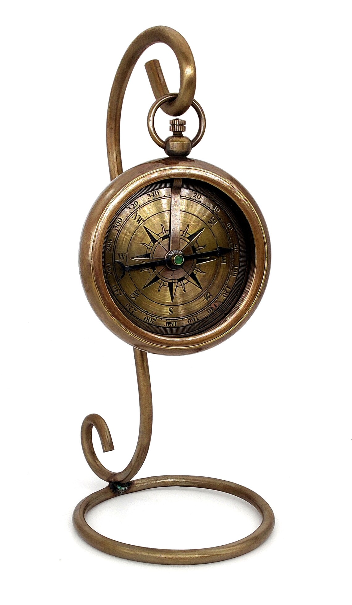 Personalized Compass With Display Stand Uniqueantique Compass Etsy