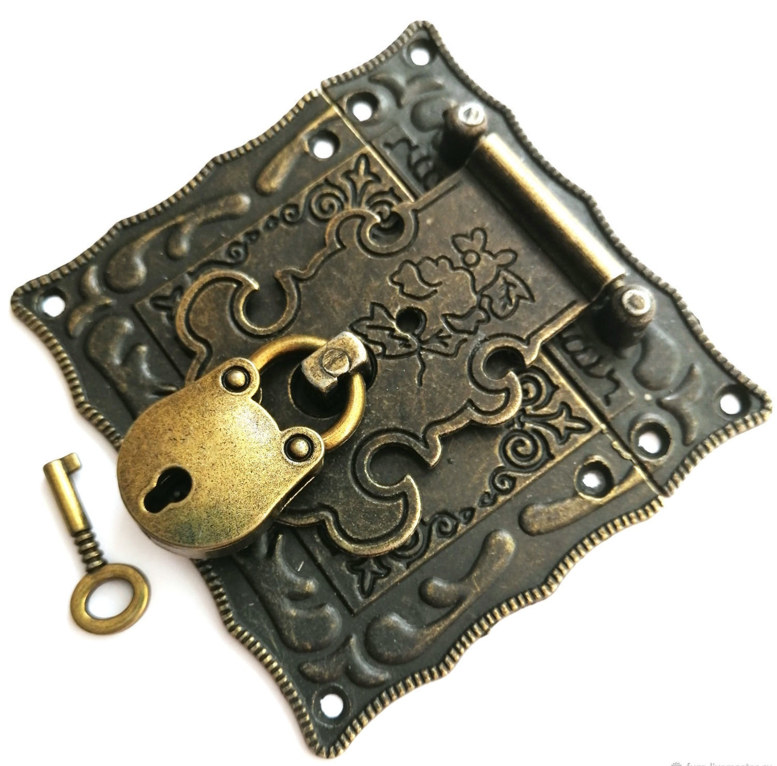 A set of locks for a large chest 83x83mm 3.27x3.27 inches | Etsy