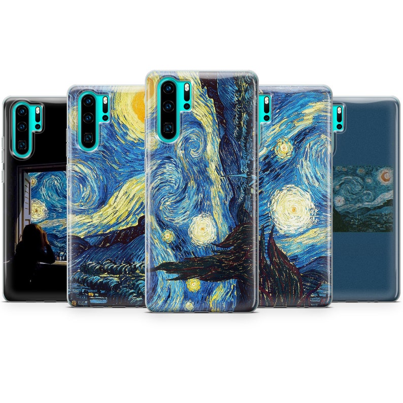 Starry Night Phone Case Vincent Van Gogh Cover for iPhone 15 Pro, 14 ...