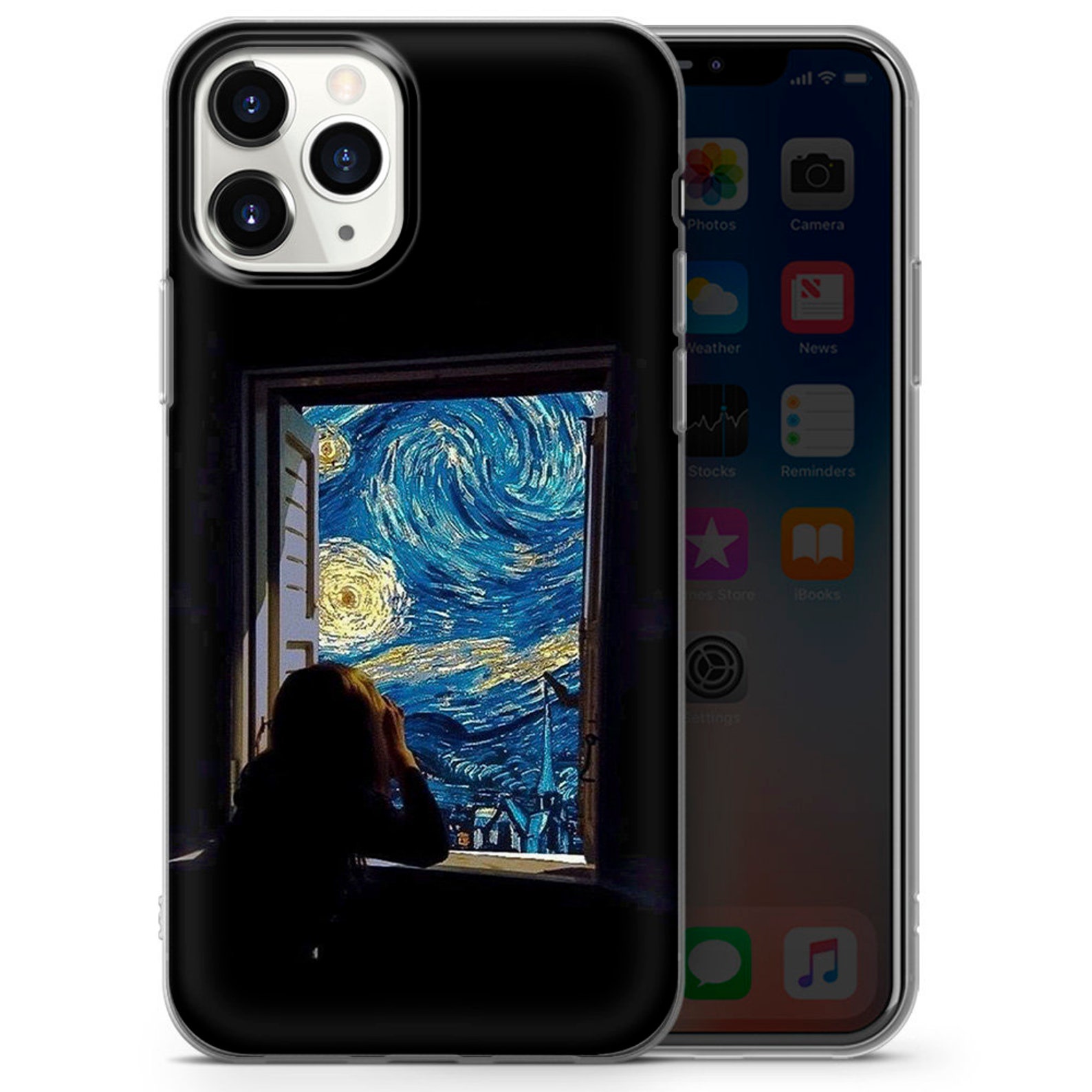 Starry Night Phone Case Vincent Van Gogh Cover for iPhone 15 Pro, 14 ...