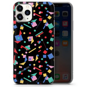 Geometric 80s Pattern Phone Case Triangle Cover for iPhone 15 Pro, 14 ...