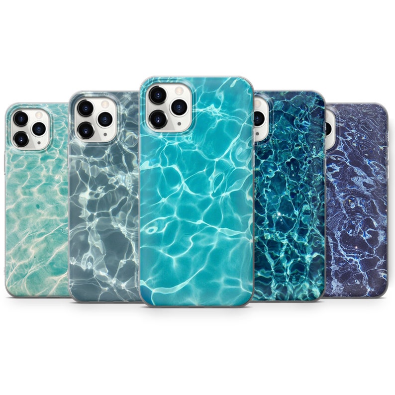 Blue Pool Water Phone Case Cool Reflection Cover for iPhone 15 Pro, 14 ...
