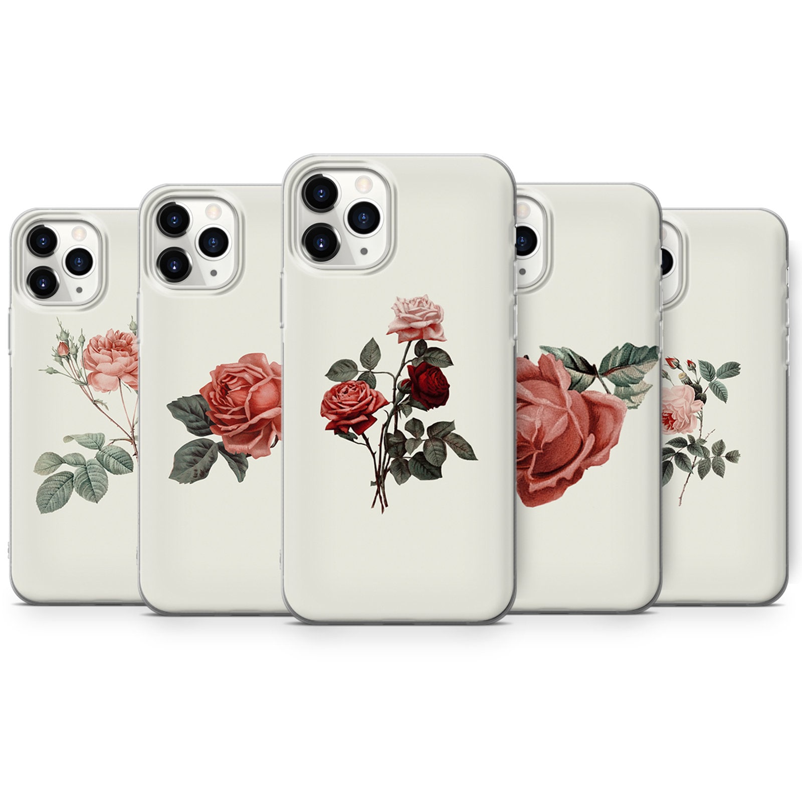 Vintage Rose Phone Case Floral Roses Cover for iPhone 7 8 | Etsy