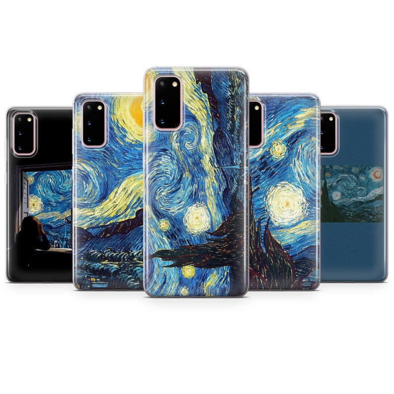 Starry Night Phone Case Vincent Van Gogh Cover for iPhone 15 Pro, 14 ...