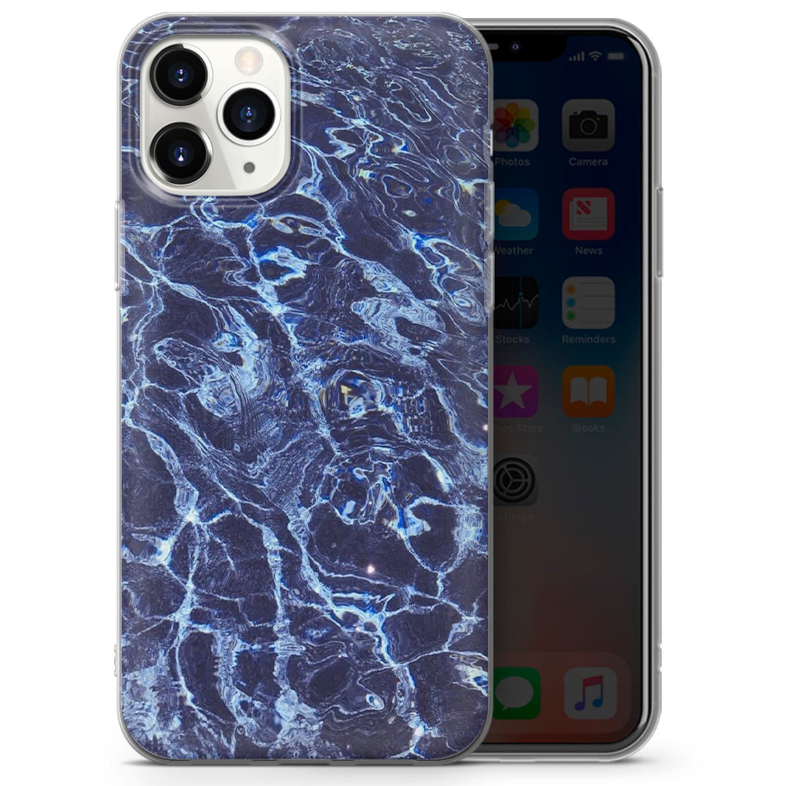 Blue Pool Water Phone Case Cool Reflection Cover for iPhone 15 Pro, 14 ...