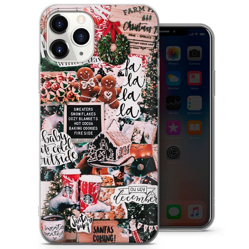 Winter Collage Phone Case Christmas Holiday Cover for iPhone 15 Pro, 14 ...