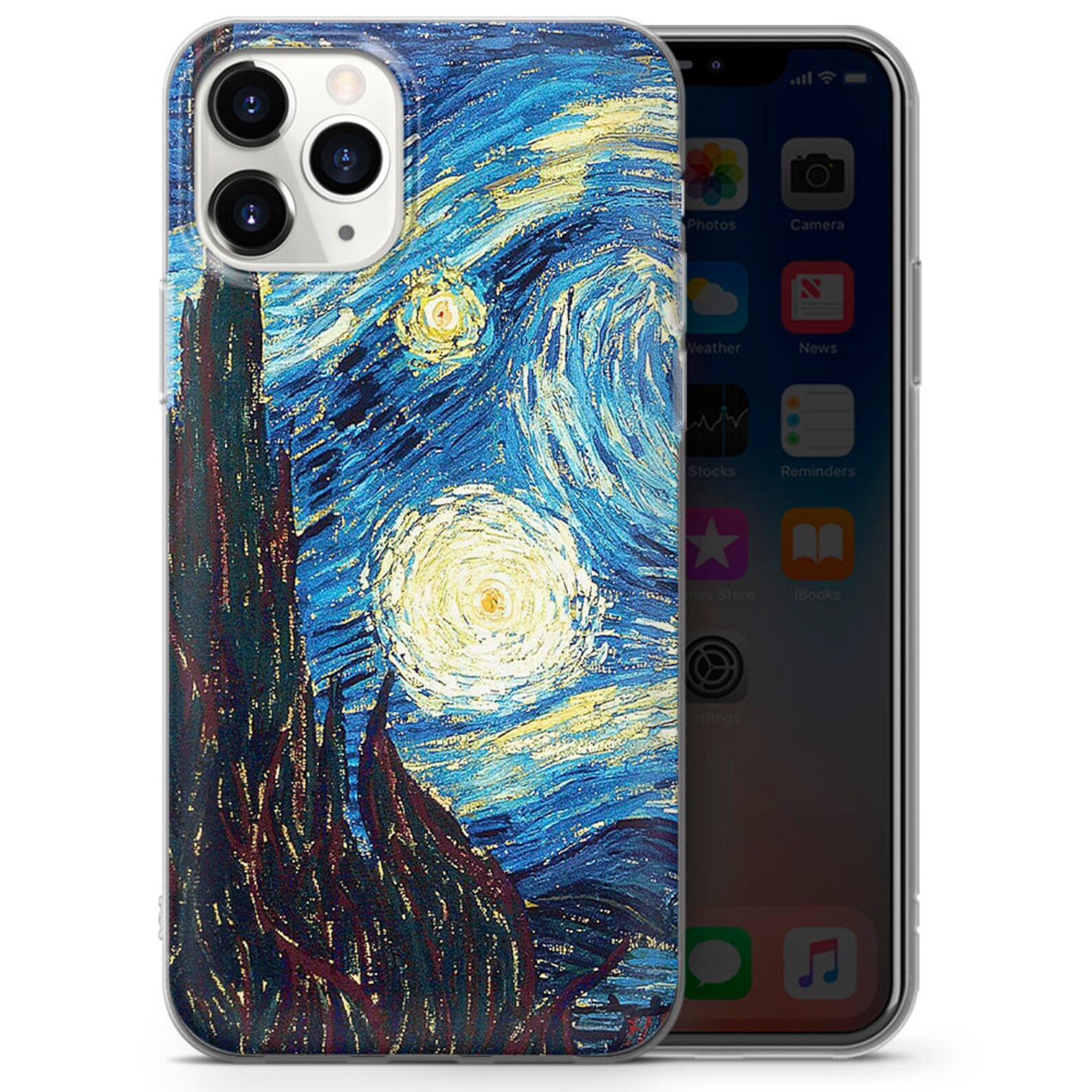 Starry Night Phone Case Vincent Van Gogh Cover for iPhone 15 Pro, 14 ...