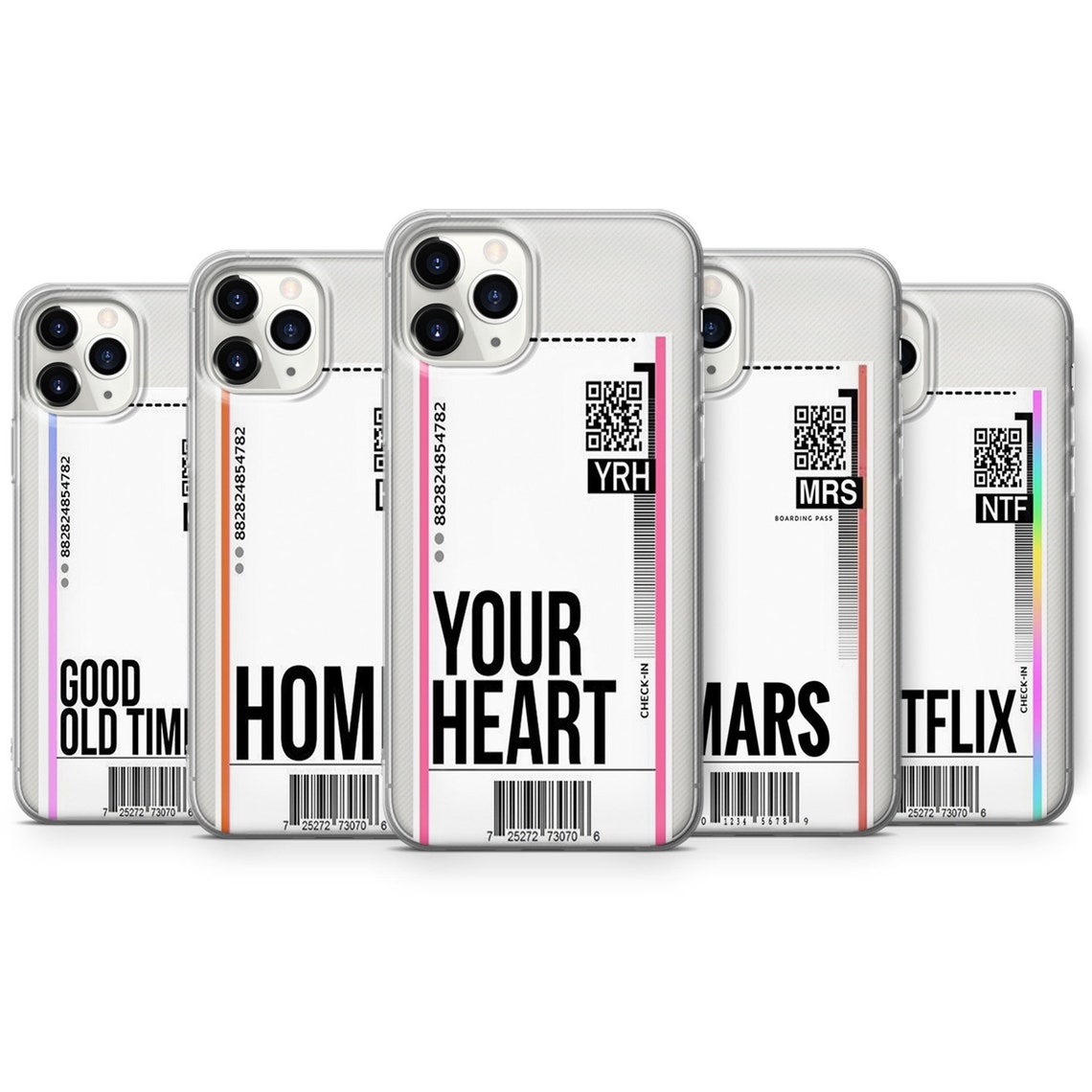 Plane Ticket Phone Case Airplane Travel Cover for iPhone 15 Pro, 14 Pro ...