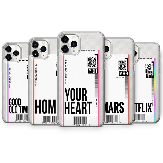 Plane Ticket Phone Case Airplane Travel Cover for Iphone 13 | Etsy