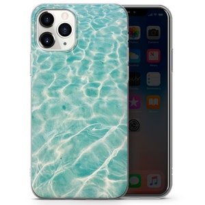 Blue Pool Water Phone Case Cool Reflection Cover for iPhone 15 Pro, 14 ...