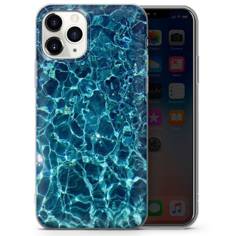 Blue Pool Water Phone Case Cool Reflection Cover for iPhone 15 Pro, 14 ...