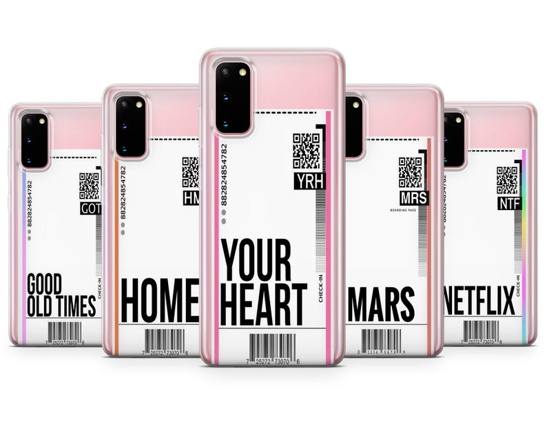 Plane Ticket Phone Case Airplane Travel Cover for iPhone 15 Pro, 14 Pro ...