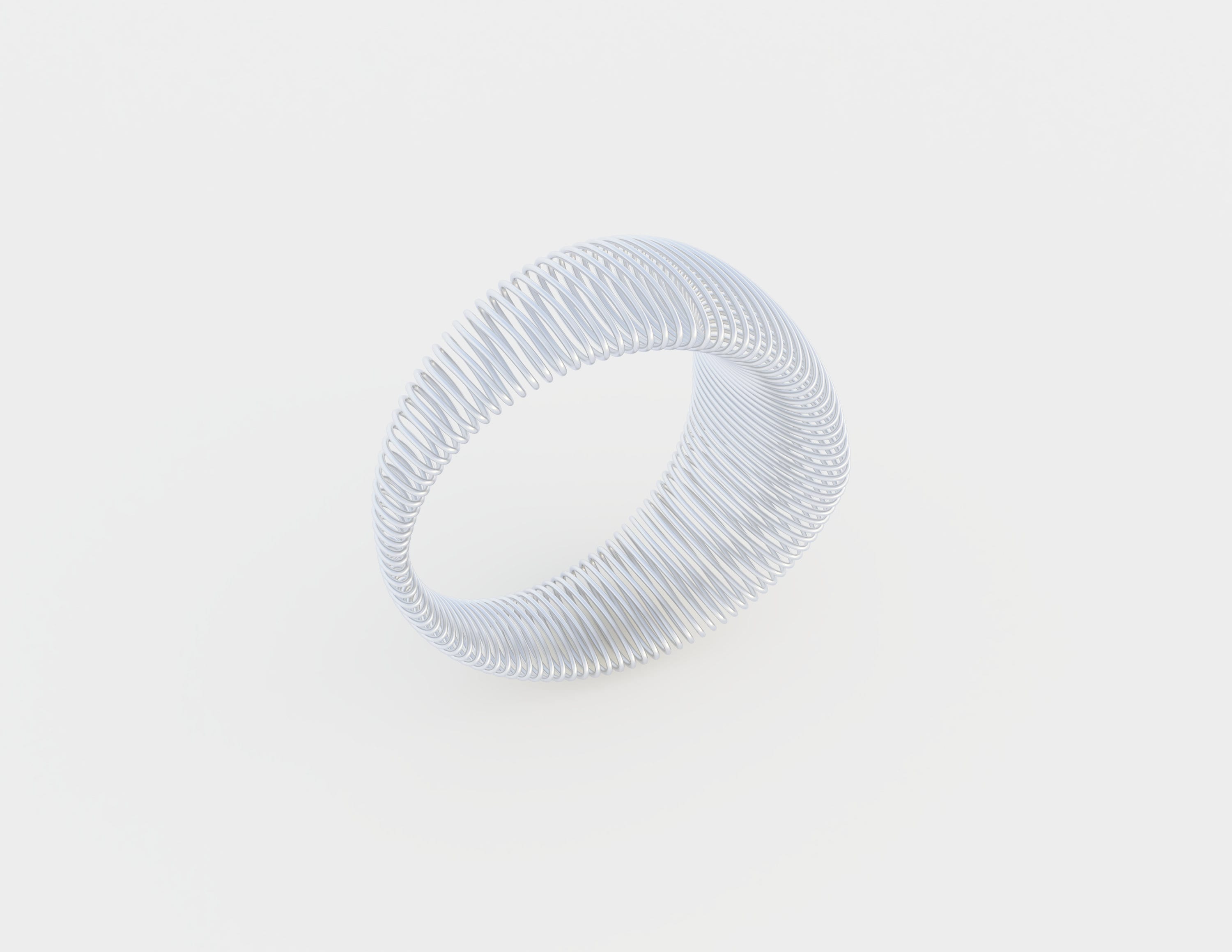 3D Printed Titanium Ring, Natural Structure, Silver Matte Ring **only ...
