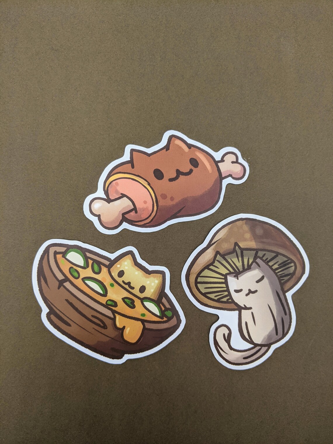 FoodCats sticker pack Cute cat food vinyl stickers Kitty | Etsy