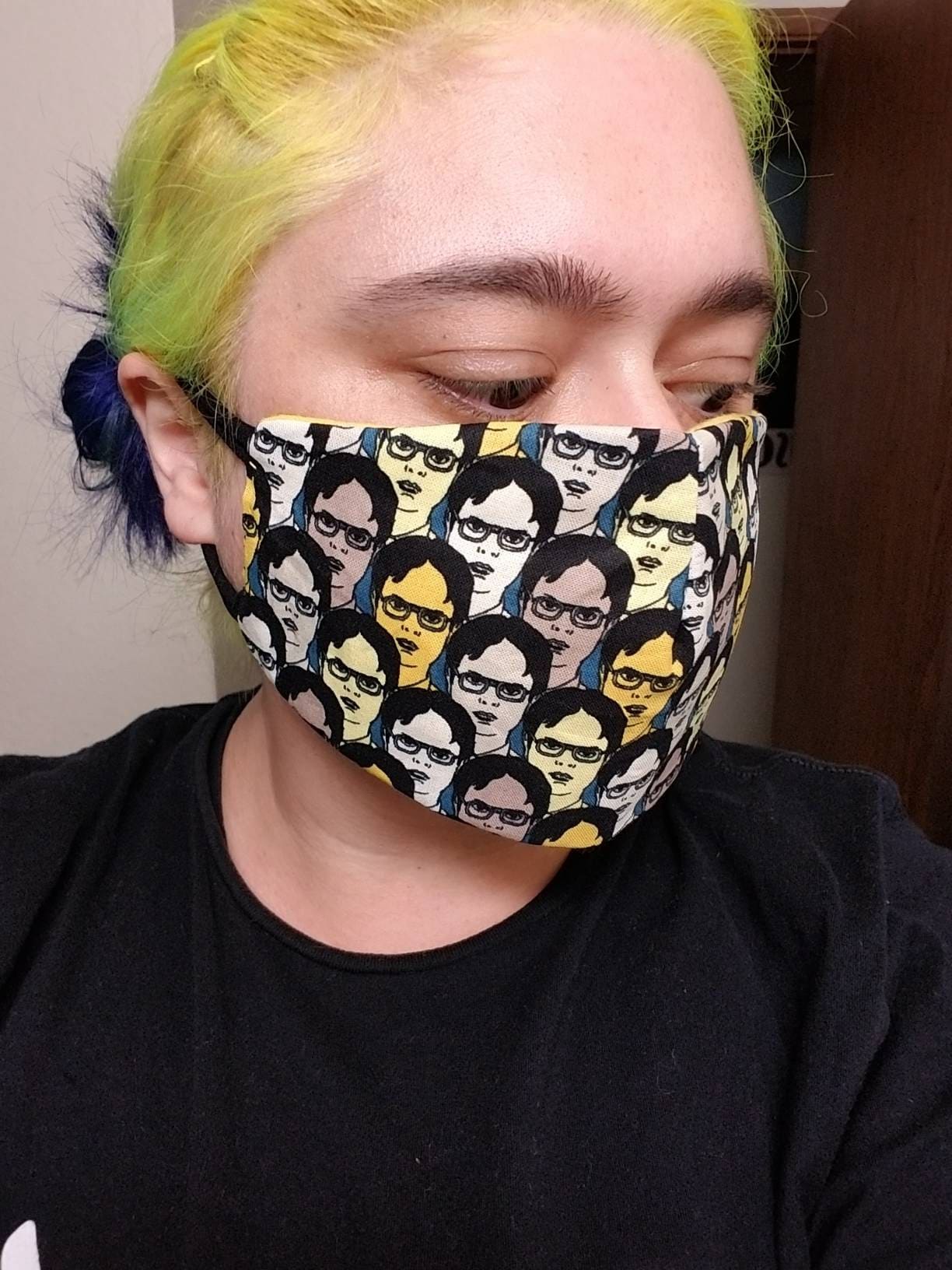 Dwight K. Schrute Reversible Face Mask | Etsy