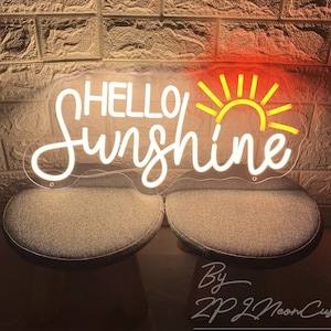 Hello Sunshine Neon Sign Custom Neon Sign Led Light Neon Sign Bedroom ...
