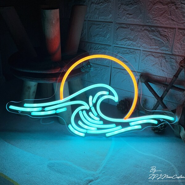 Wave Neon Sign - Etsy