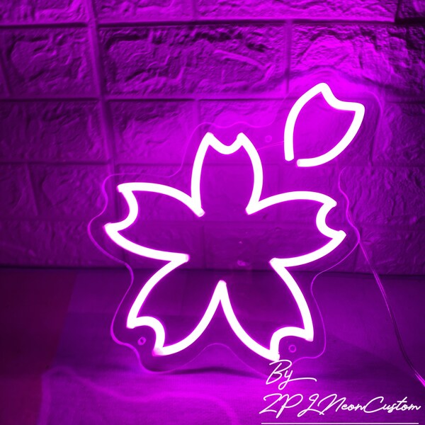 Sakura Flower Neon Sign - Etsy