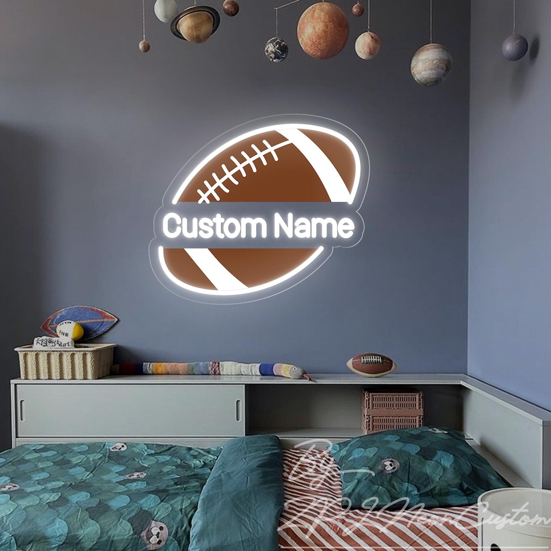 Custom Rugby Name Neon Sign Custom Rugby Neon Sign UV Print Neon Sign ...