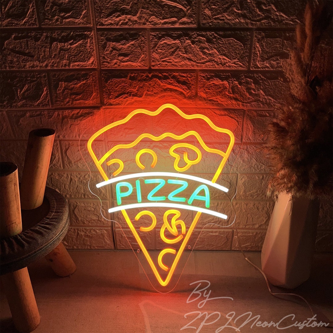 Custom Pizza Neon Sign, Restaurant Wall Decor Light - Etsy