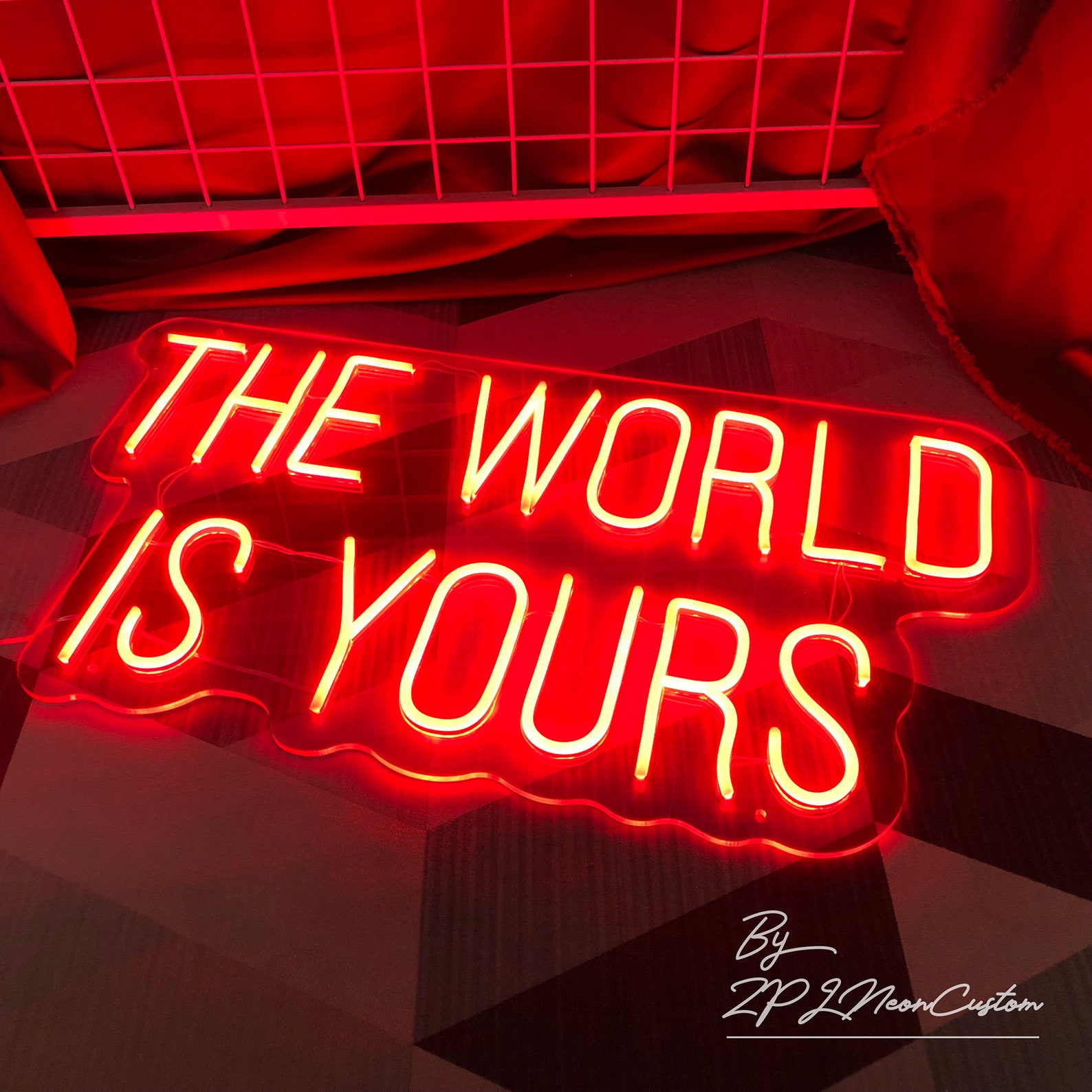 The WORLD IS YOURS Neon Sign Custom Neon Light Sign Led | Etsy
