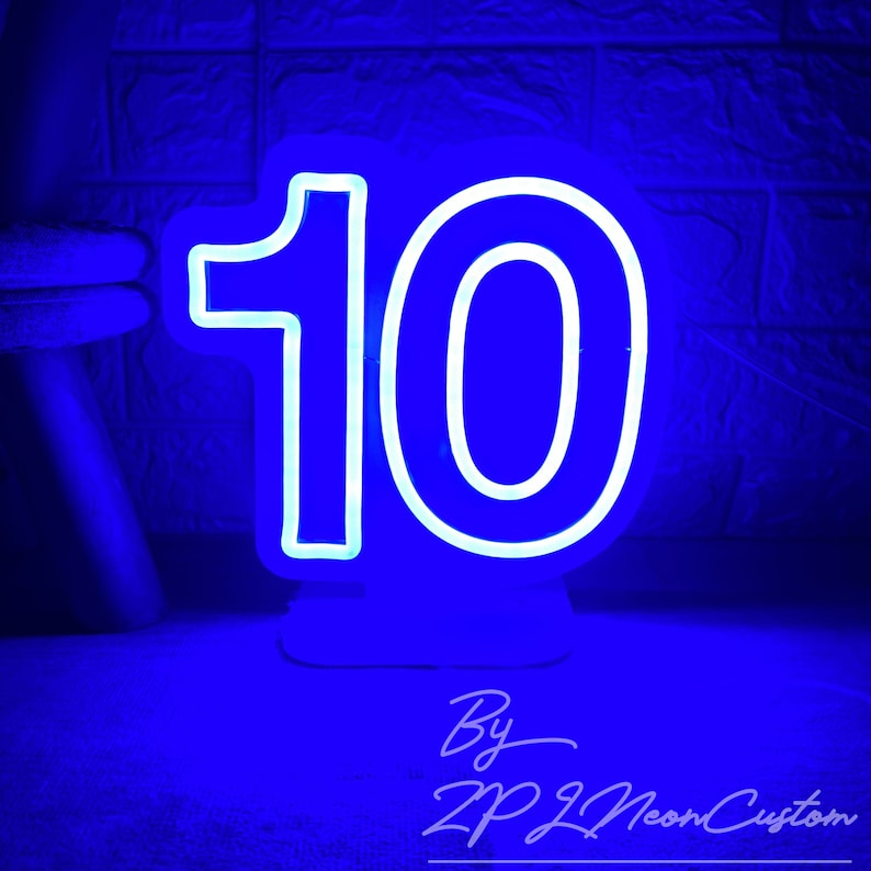 Table Number Neon Sign, USB LED Light, Wedding & Party Decor - Etsy